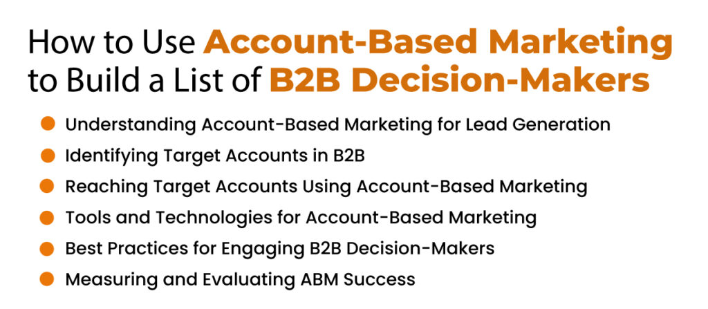 How to Use ABM to Build a List of B2B Decision-Makers?